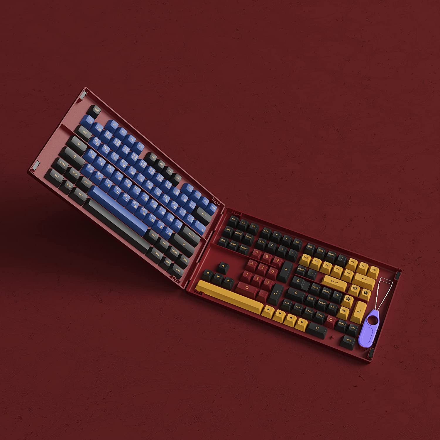 AKKO Keycap - ASA Profile - Red & Blue Samurai